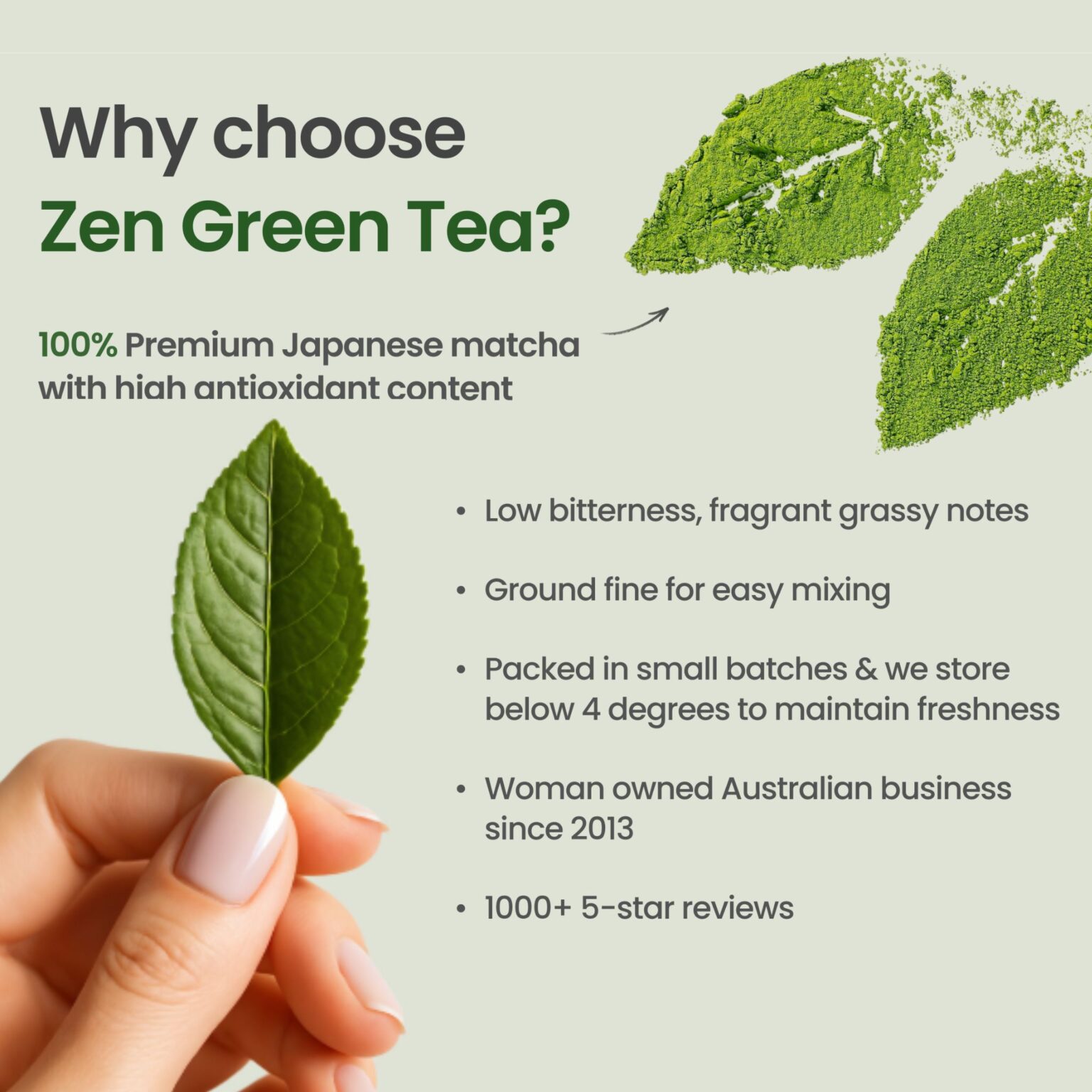Matcha Green Tea Powder (Premium Matcha Tea) - Zen Green Tea