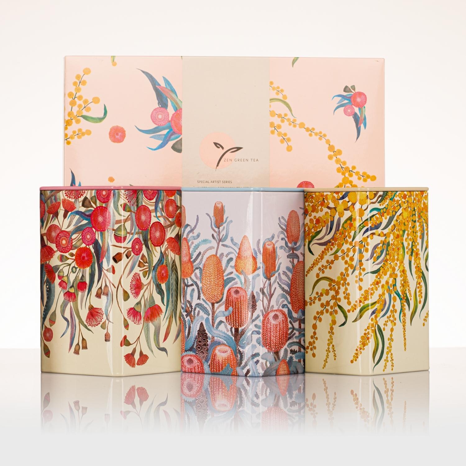 Australian Botanical Tea Tin Set - Zen Green Tea